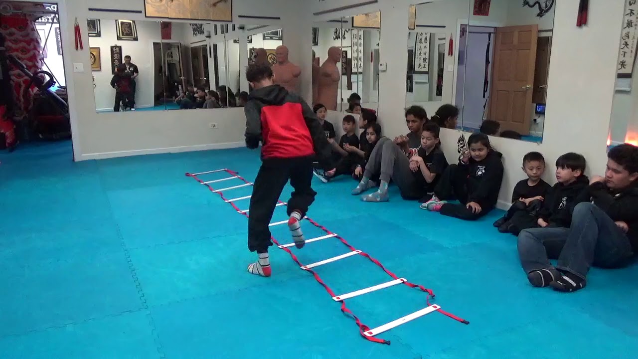 Kung Fu Kids - Agility Ladder Triplet Speed Challenge - YouTube