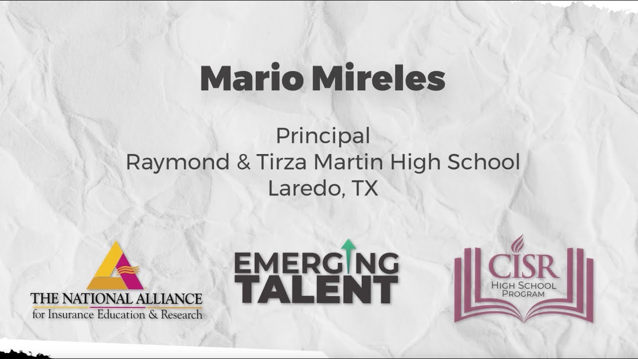 CISR High School Testimonial: Mario Mireles, Principal | Raymond ...