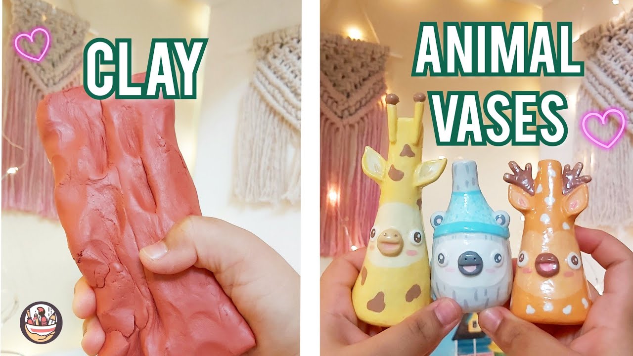 DIY Clay Vases || Air Dry clay crafts || Easy and creative || DIY home ...