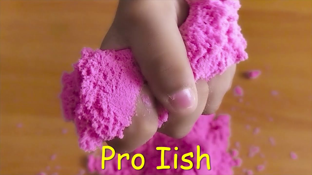 Squeezing Kinetic Sand clay relaxing asmr - YouTube