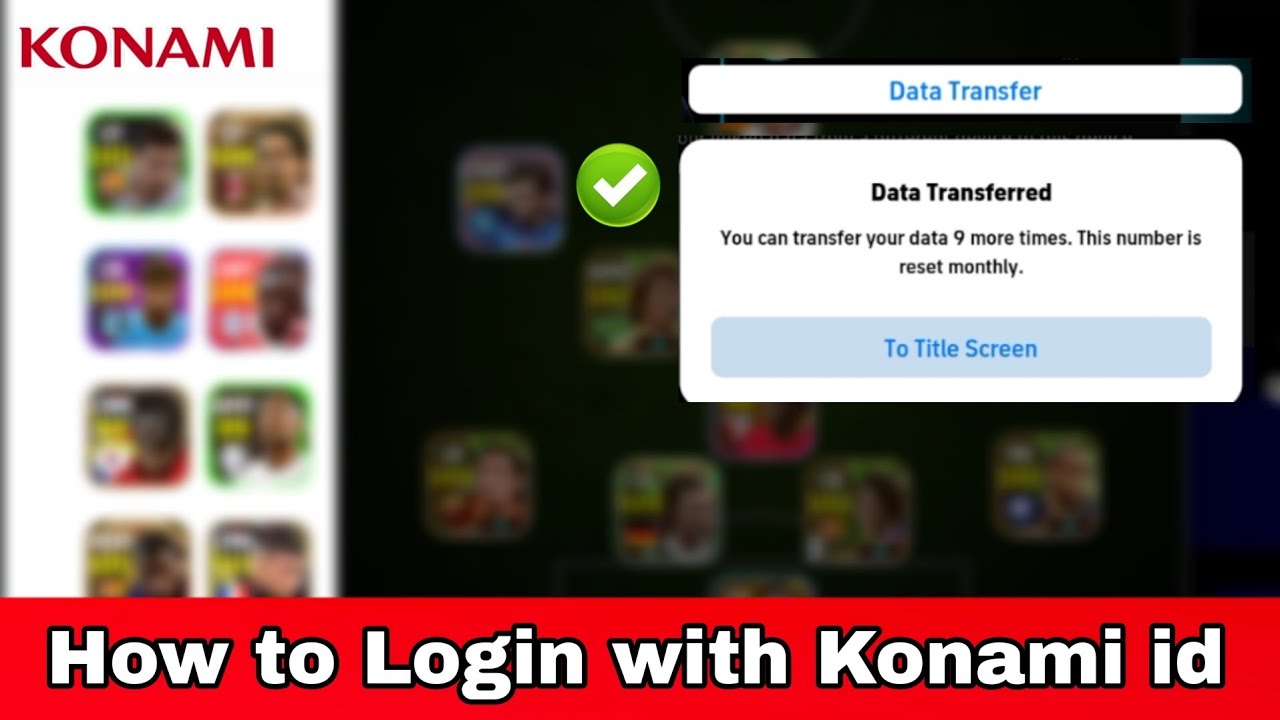 How to login with Konami id in Pes 24 || efootball 24 || Konami Id ...