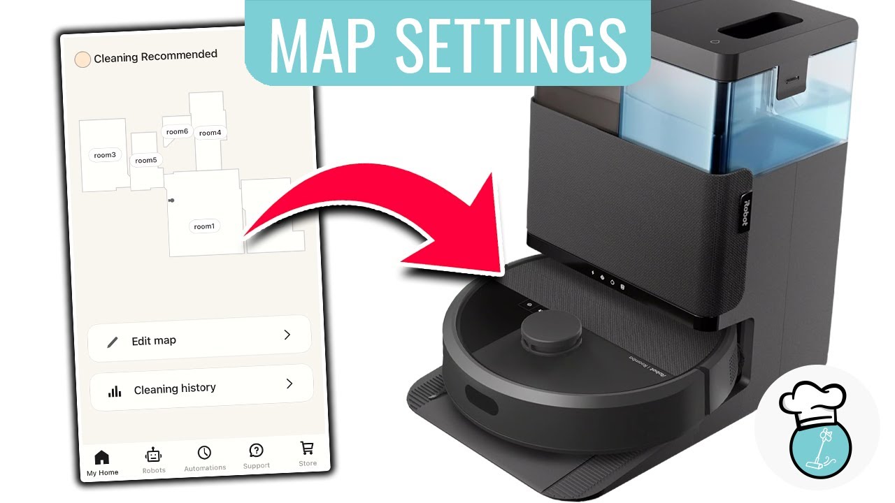 iRobot Roomba Plus 405 Map Settings - YouTube