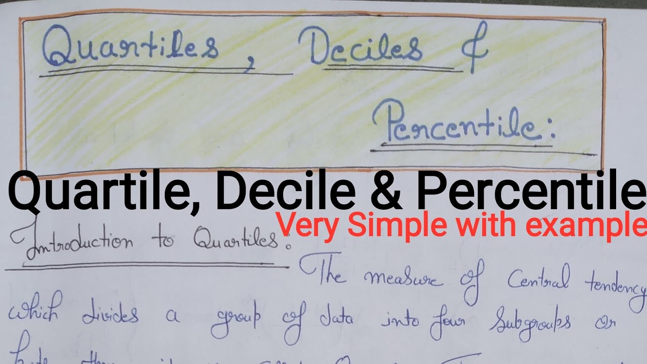 How to Calculate Quartile, Decile and Percentile || Measure of Central ...