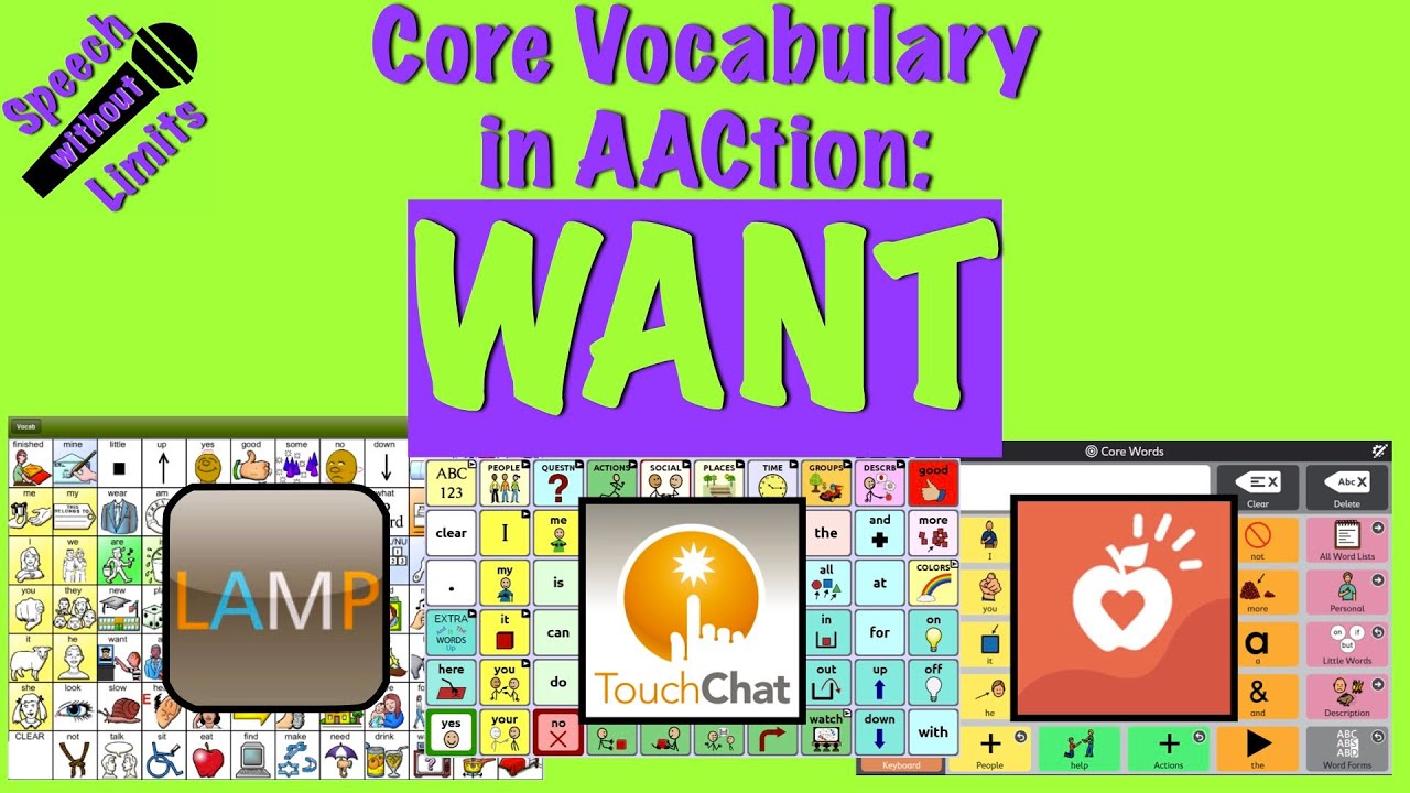 Core Vocabulary in AACtion: Want - YouTube