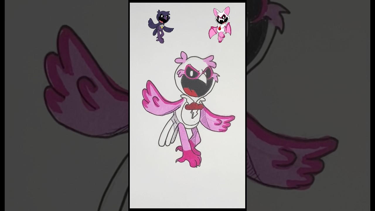 Nightmare Critters Poe with Rabie Baby's colors #art #drawing #shorts ...