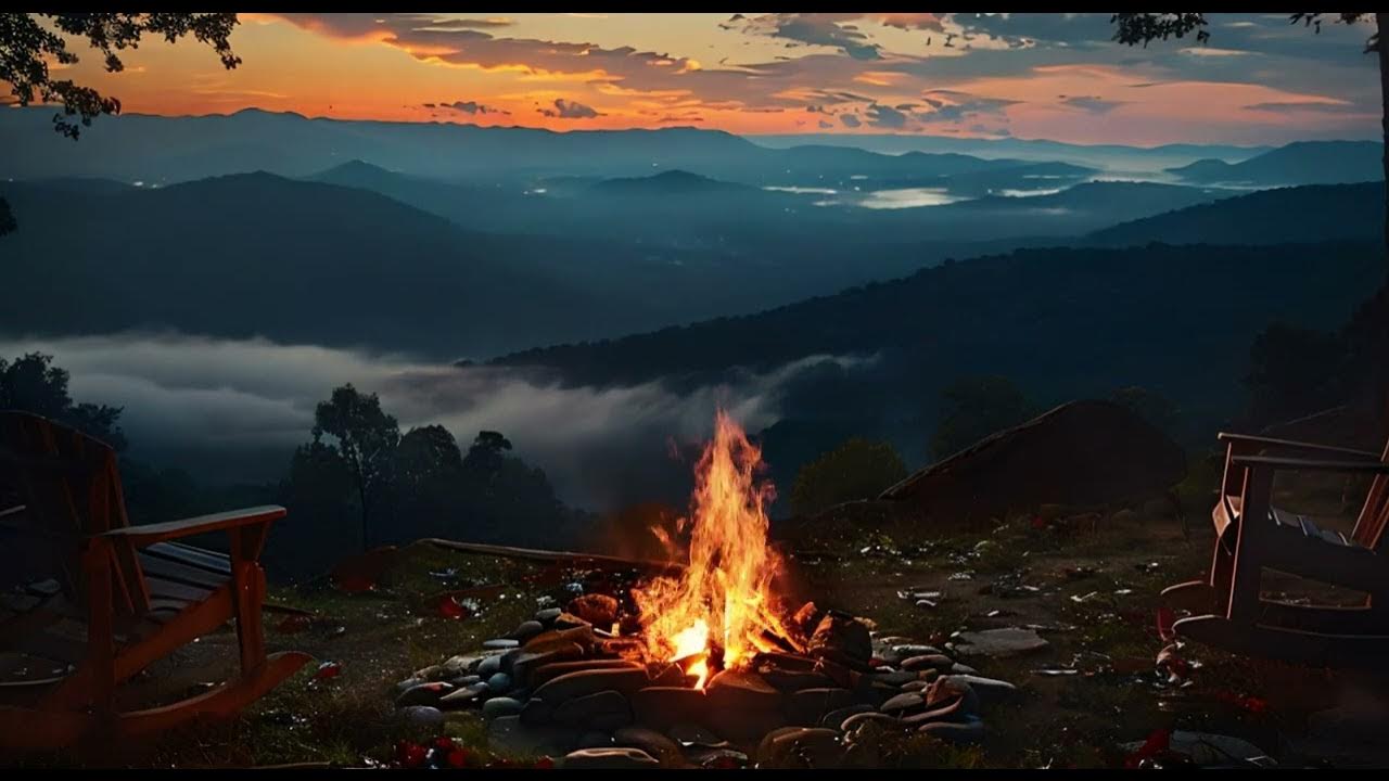 Cozy Camping with Shooting Stars, Crackling Campfire, & Nature Ambience | 4K #15 - YouTube