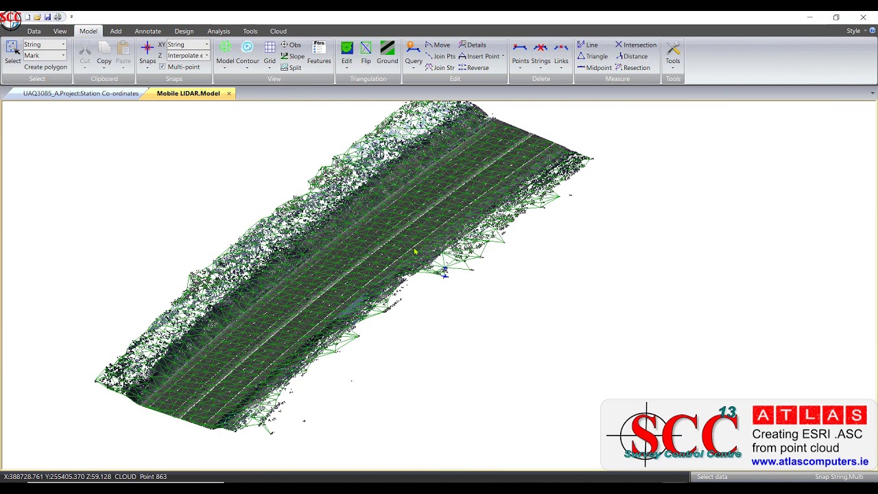 Exporting ESRI .ASC from point cloud - YouTube