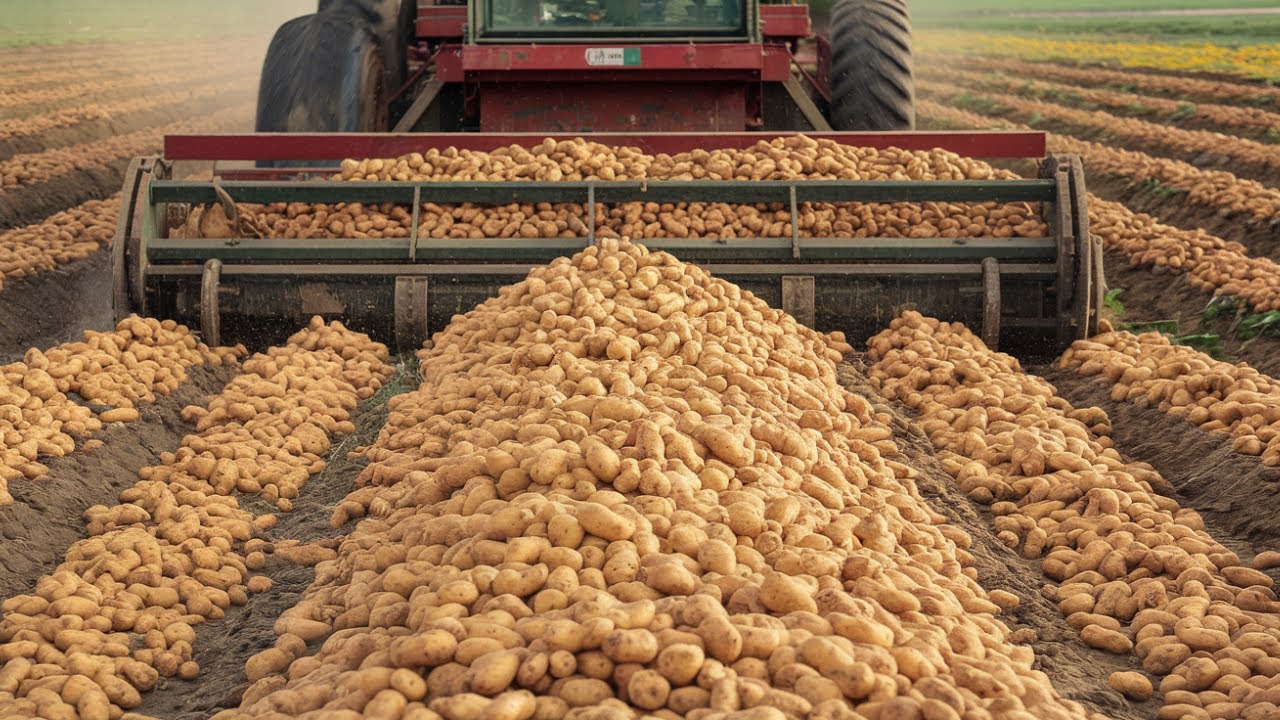 How Farmers Harvest Thousands Of Tons Of Apple, Potato, Corn ...