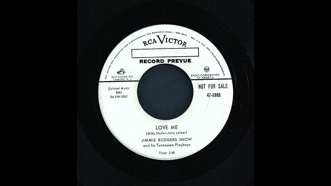 Love Me - Jimmie Rodgers Snow - YouTube