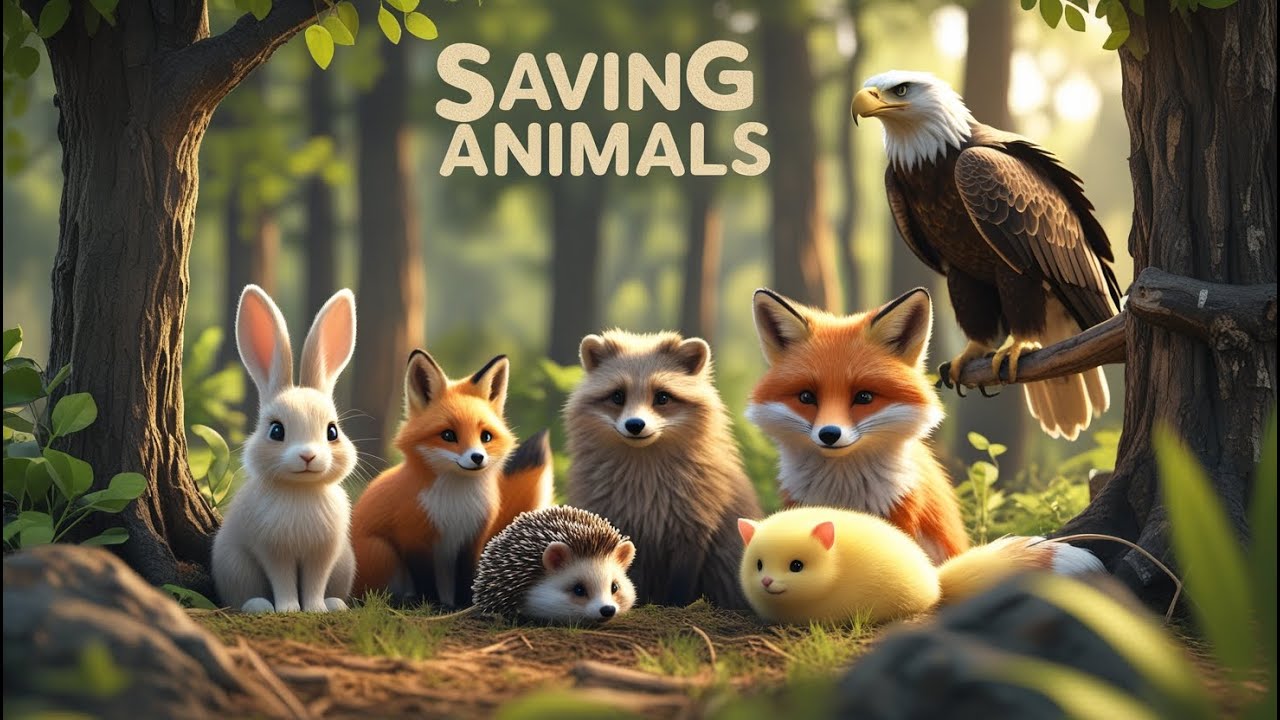 "Saving Animals: A Heartwarming Gathering of Forest Friends" - YouTube