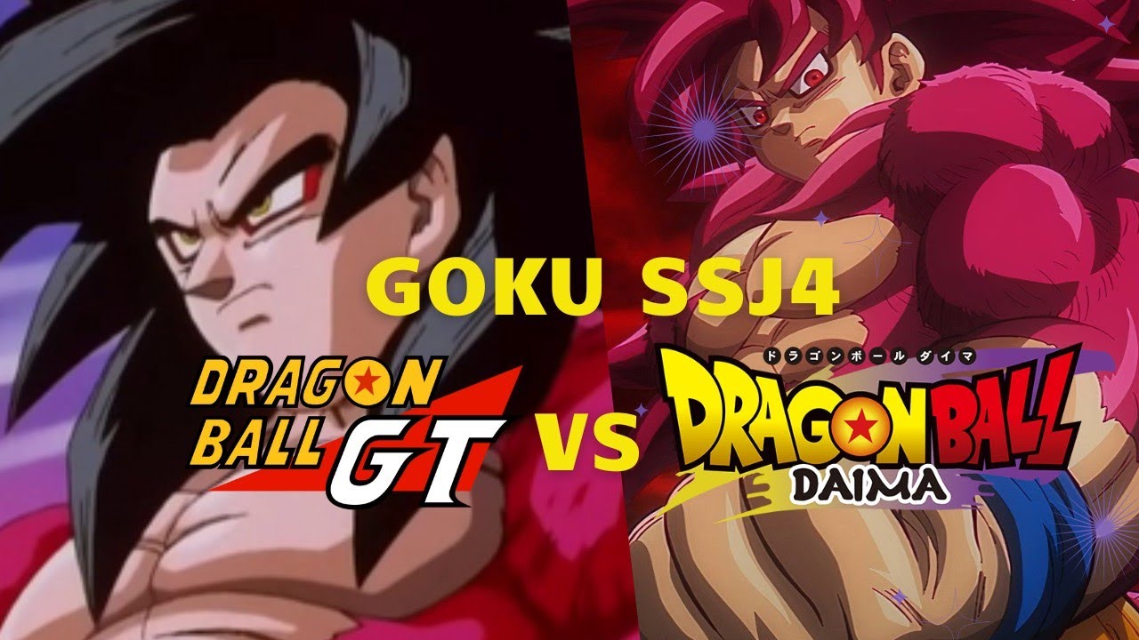 Goku SSJ4 Dragon Ball GT VS Daima - YouTube