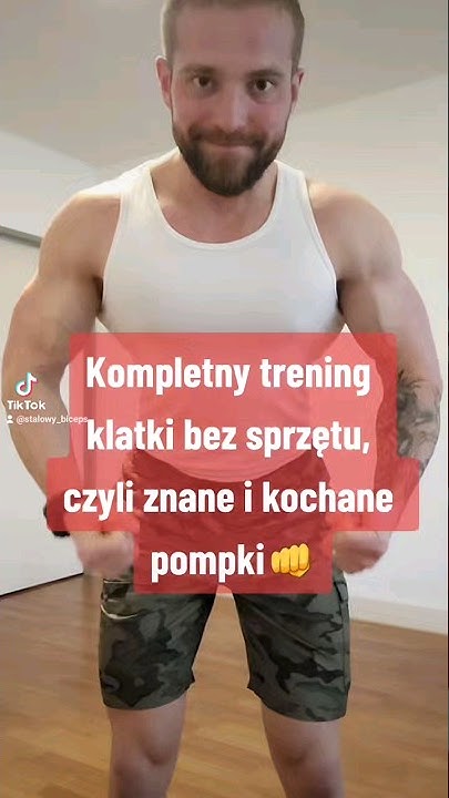 Kompletny trening klatki bez sprzętu. Pompki. Trening klatki. Ćwiczenia na klatke. #klatka # ...