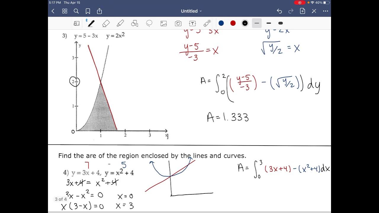 Calculus Area and Volume Review - YouTube