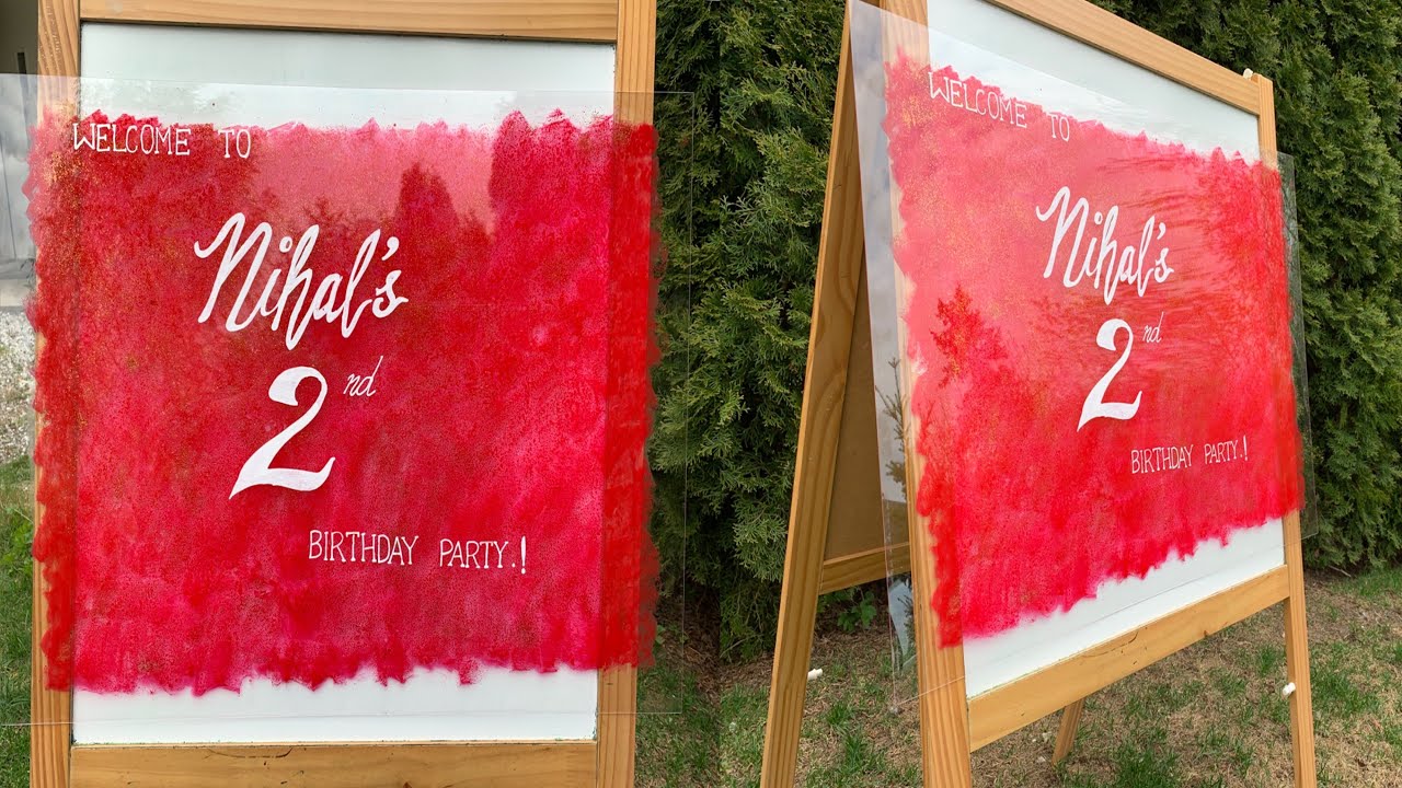 DIY Party Welcome board/Birthday party welcome boards/Wedding party ...