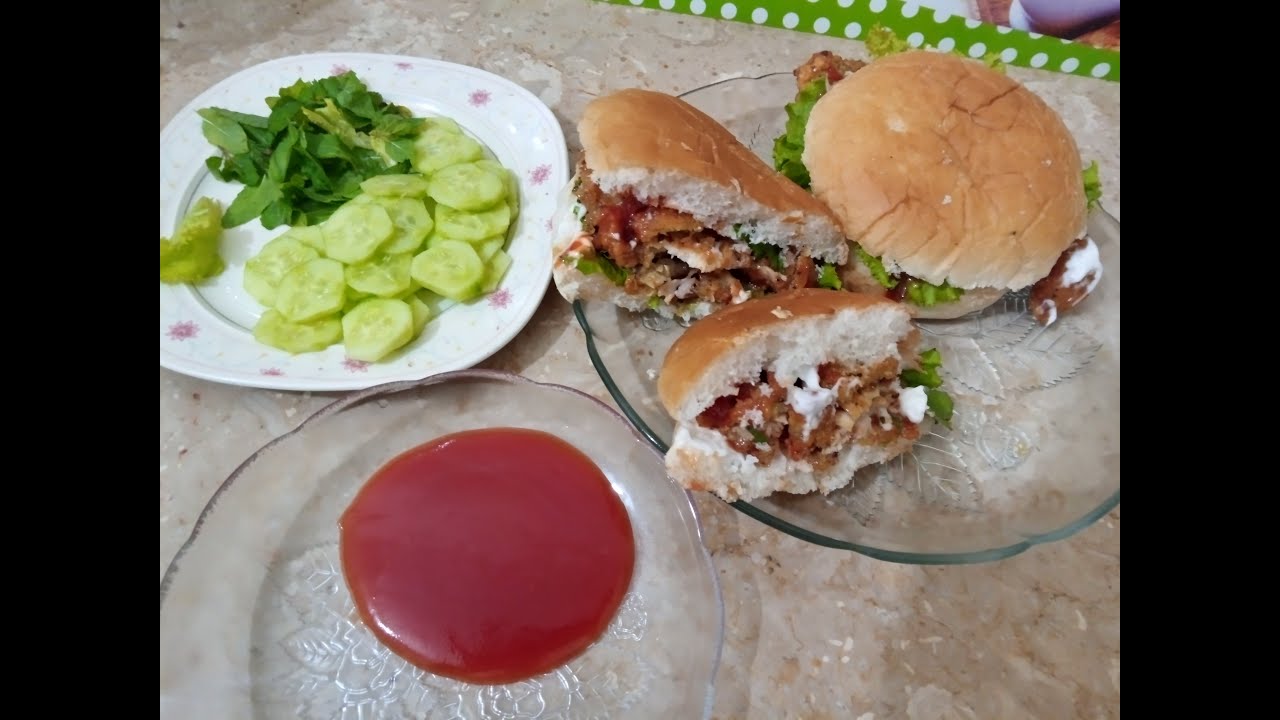 Zinger Burger Recipe by Healthy Food - YouTube