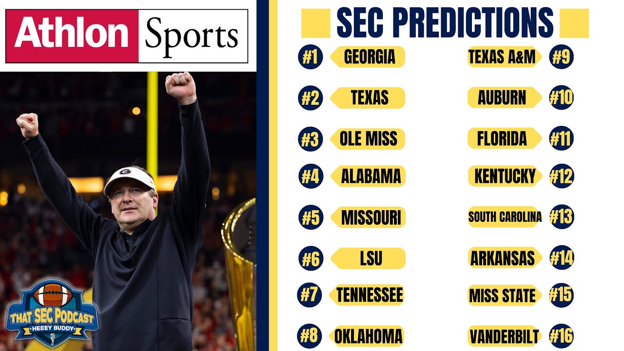 2024 SEC Football Predictions Revealed & Explained - YouTube