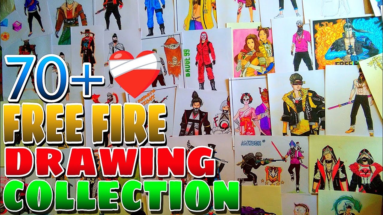 FREE FIRE DRAWINGS || DRAWING COLLECTION VIDEO | FILE TOUR VIDEO ...