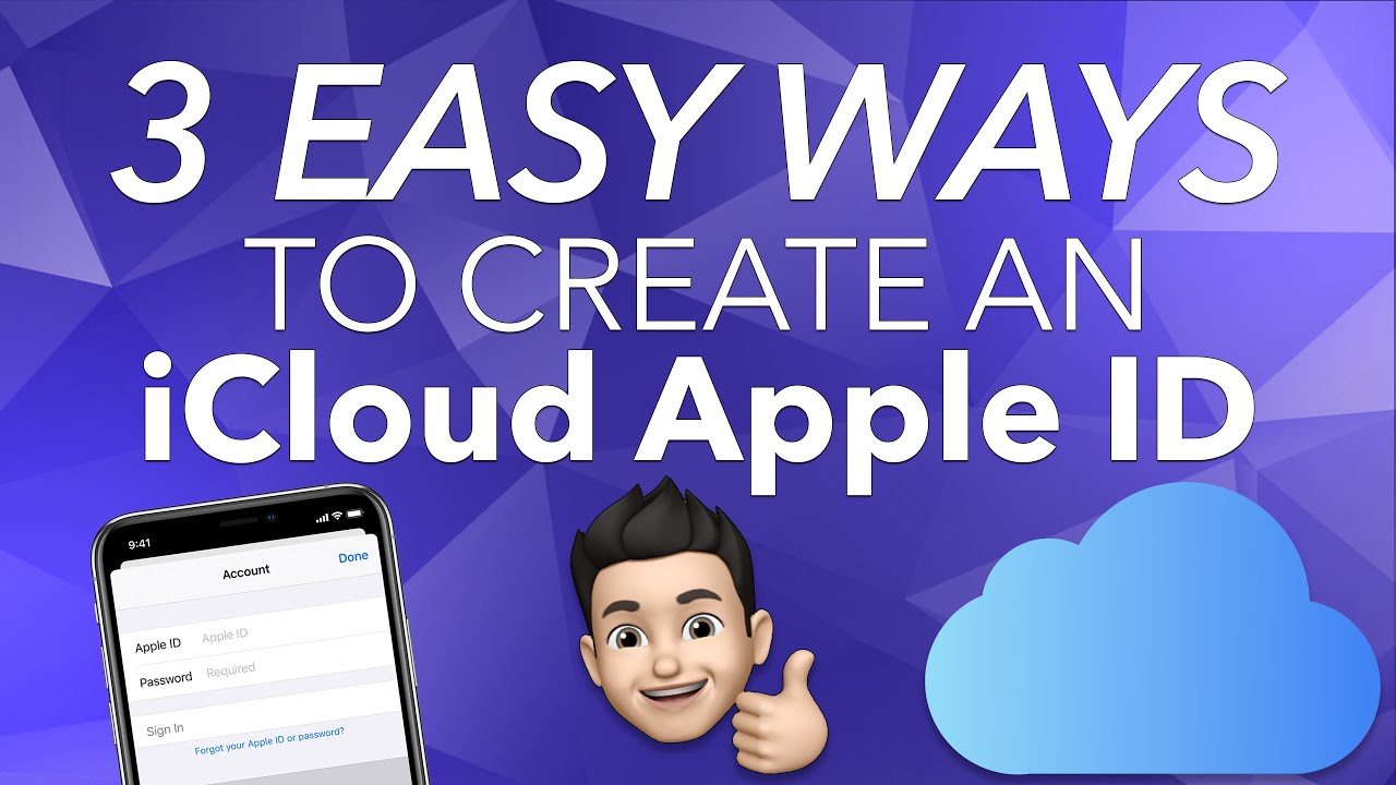 HOW TO CREATE a FREE iCloud APPLE ID in 3 EASY WAYS - THE RIGHT WAY ...