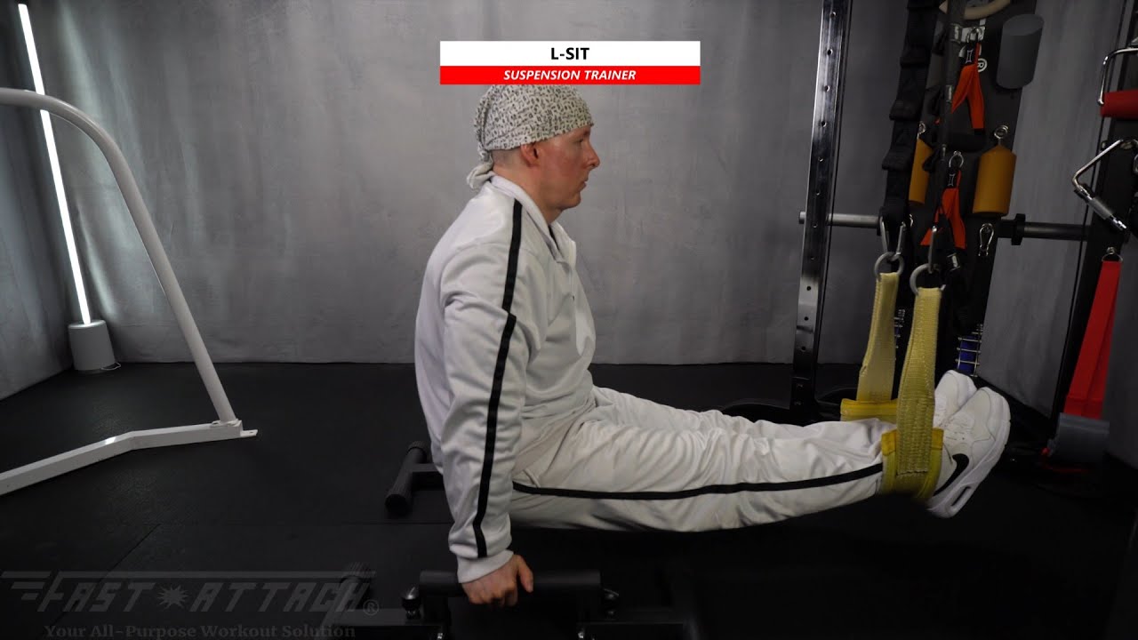 Suspension L-Sit Push Up Handles: Fast-Attach All In 1 Fitness Strap ...