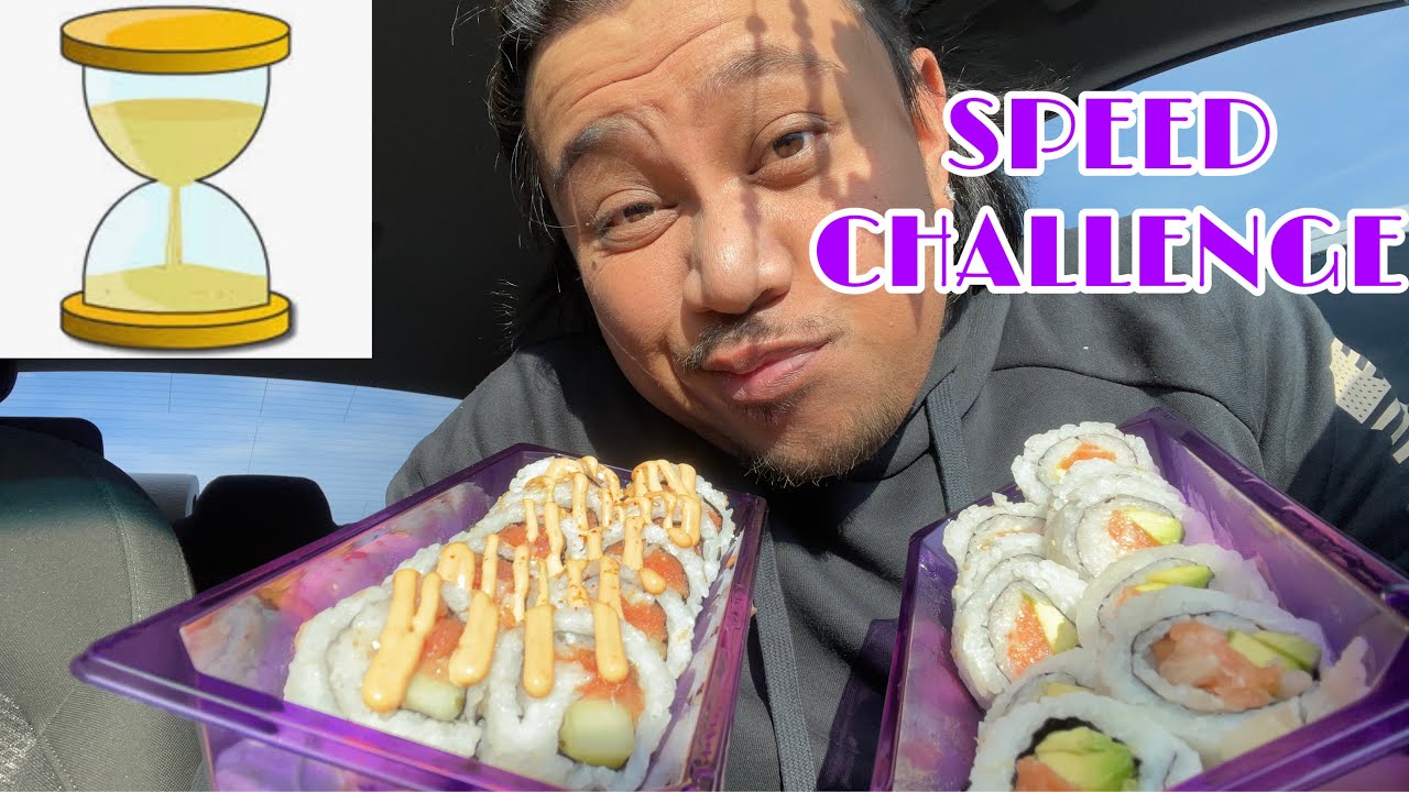 SUSHI SPEED CHALLENGE!! How fast can you eat 20 Rolls? - YouTube
