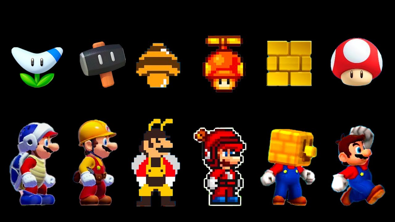 Super Mario Maker 2 - All Power-Ups! (Mario) Full Review! - YouTube
