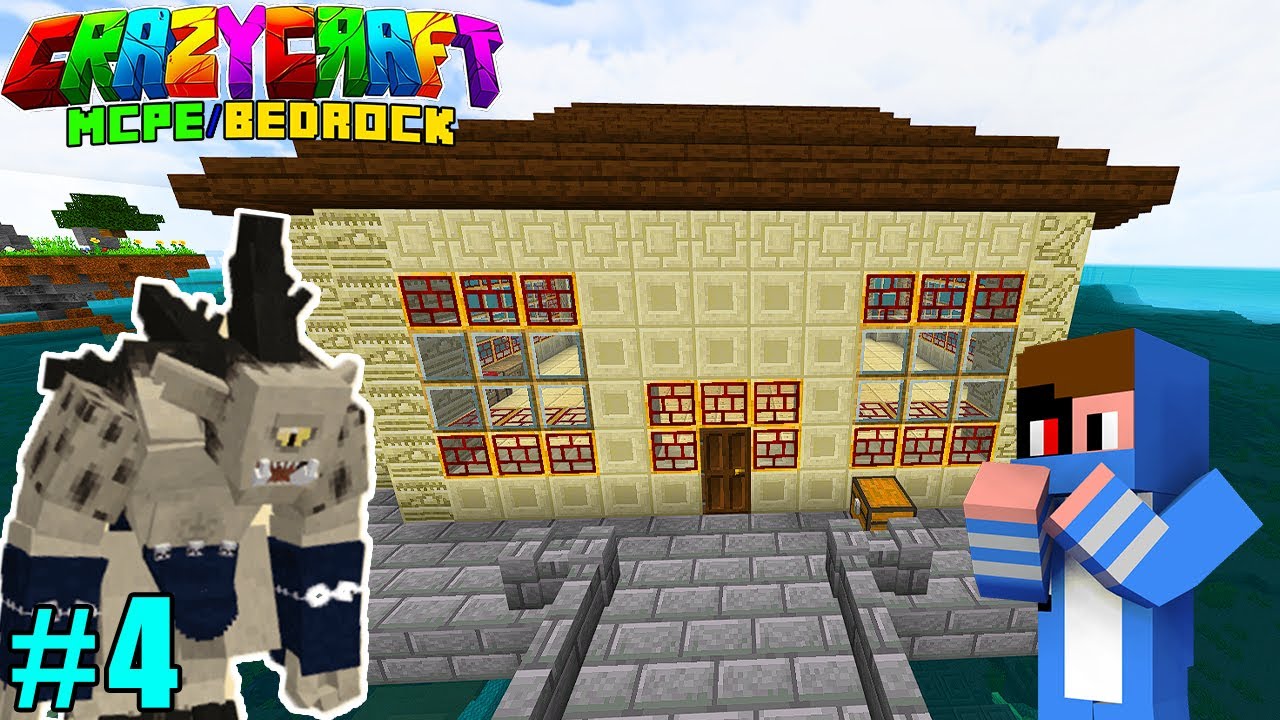 Crazy Craft #4 - Craft Some Moded Tools & Build Our Base | Minecraft PE ...