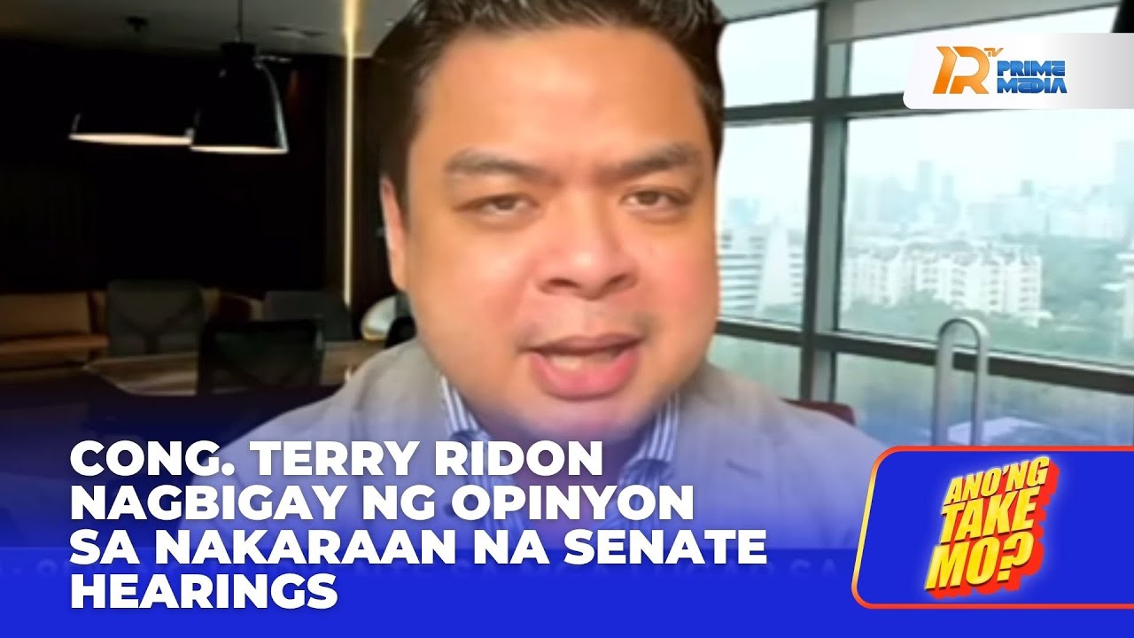 Cong. Terry Ridon Nagbigay ng Opinyon sa nakaraan na Senate hearings ...