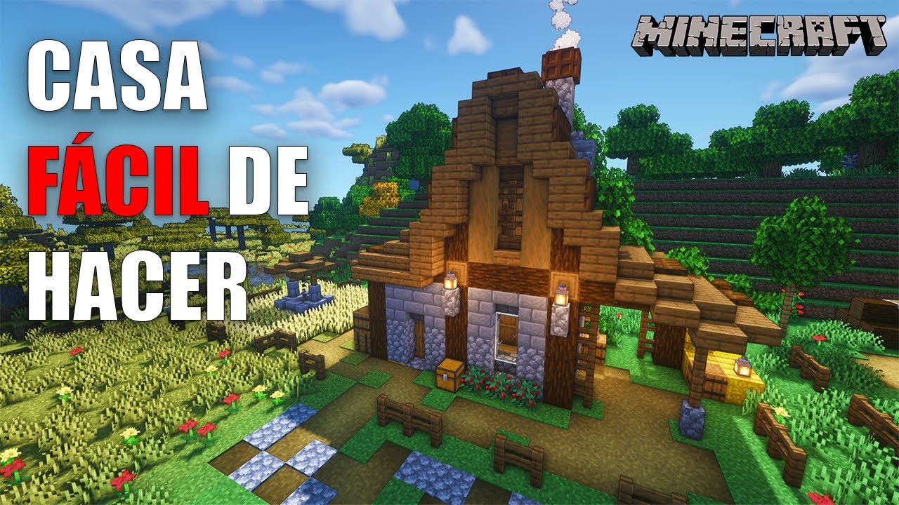 Minecraft: Cómo hacer una casa de madera para SURVIVAL | TUTORIAL - YouTube
