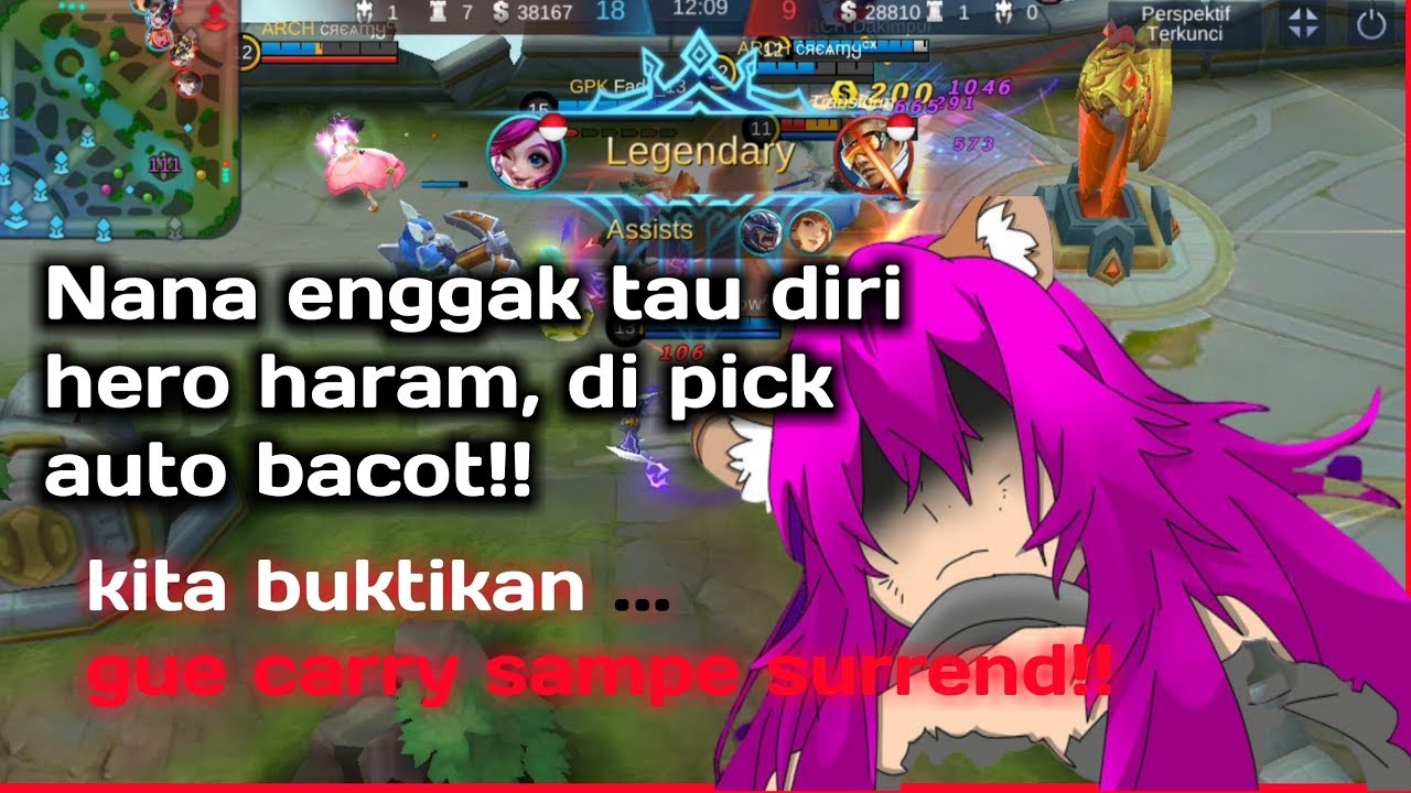 Nana best build Gameplay hyper carry Mobile legends - YouTube