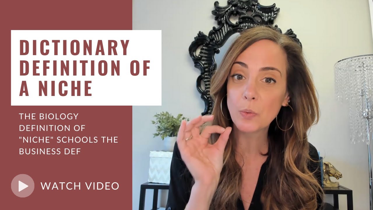 Dictionary definition of a niche - YouTube