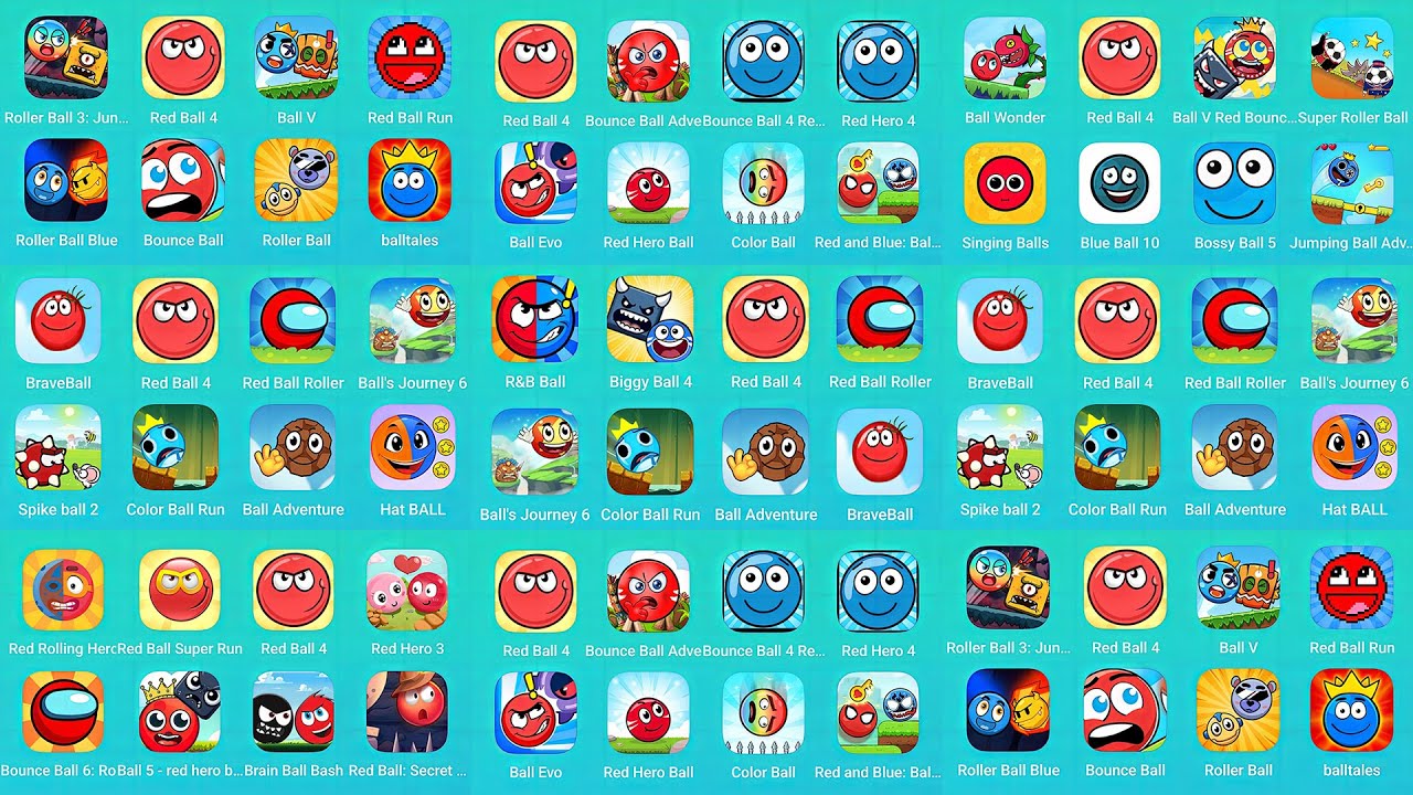 Brave Ball, Red Ball 4, Roller Ball 3, Red Rolling Hero, Ball Wonder ...