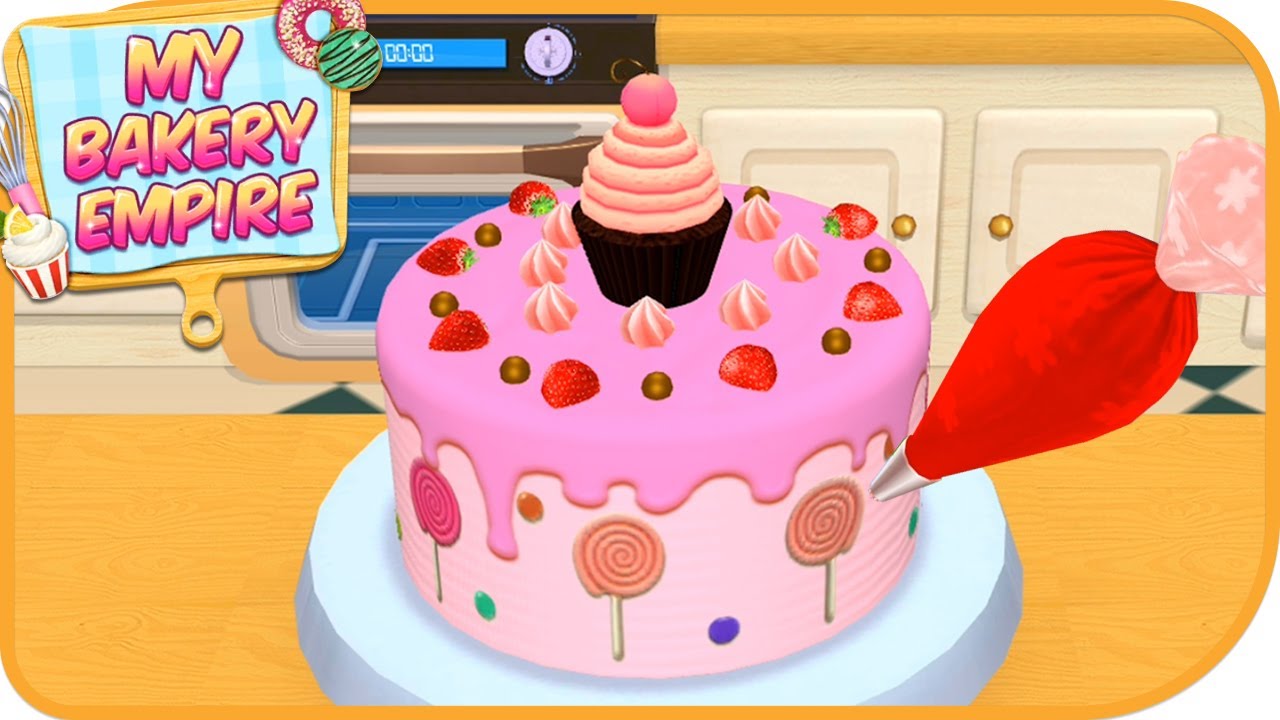 My Bakery Empire - Bake, Decorate & Serve Cakes - Strawberry Candy Cake ...