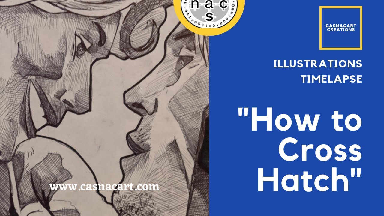 How to Cross Hatch: This week's illustrations Time Lapse. - YouTube