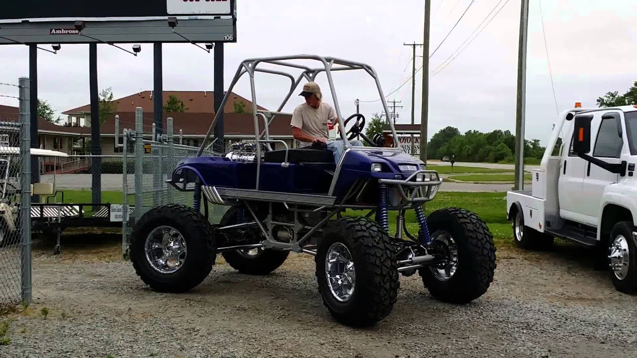 V8 Golf cart 383 Stroker 671 blower part 1 - YouTube