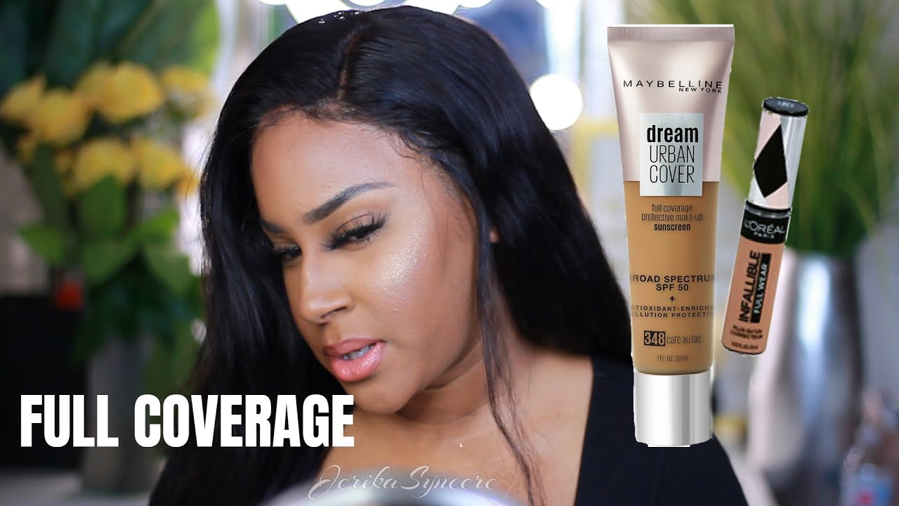 DRUGSTORE MAKEUP TUTORIAL | MAYBELLINE DREAM URBAN COVER SHADE 330 ...