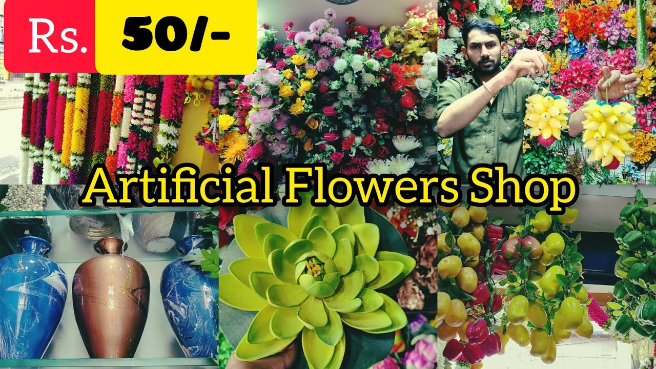 #Chickpet Bangalore Wholesale Artificial Flowers at cheapest Price Home ...