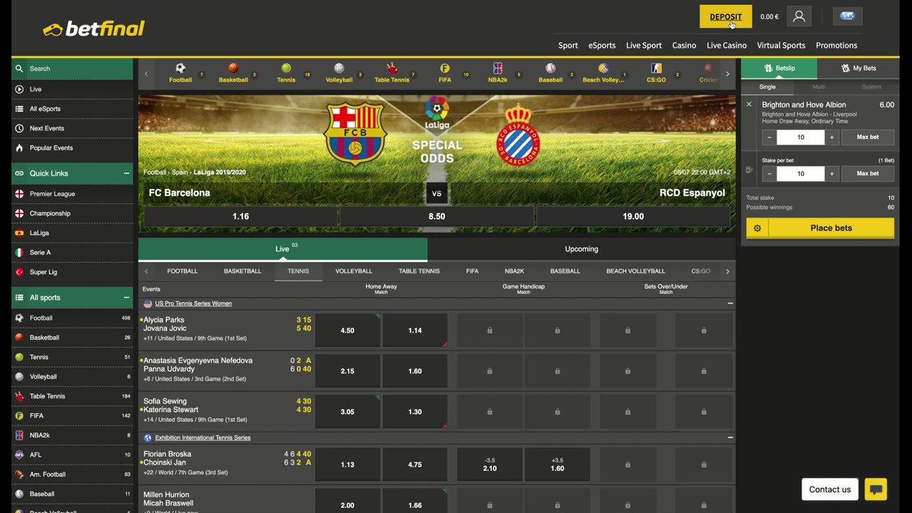 Betfinal - Online sports book betting - Enjoy the thrill of sports ...