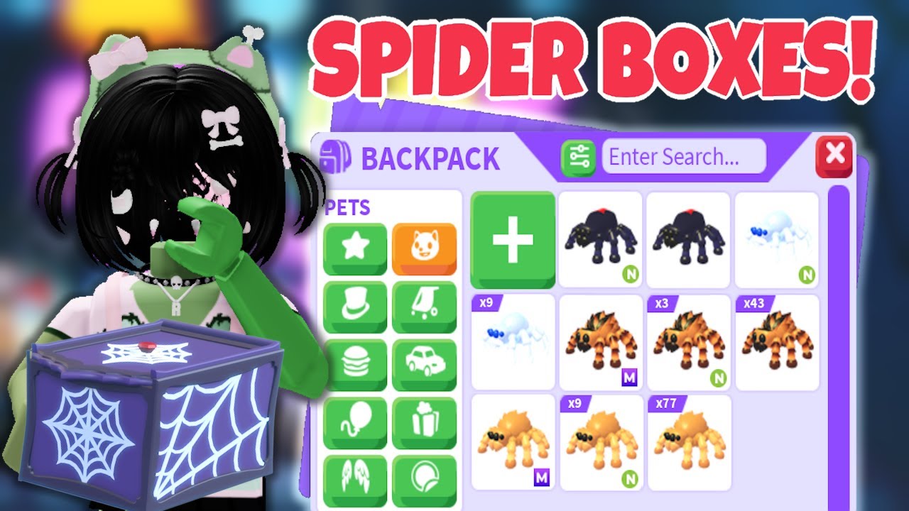 Opening Spider Boxes! | Roblox Adopt Me Halloween 2025 | Riivv3r - YouTube