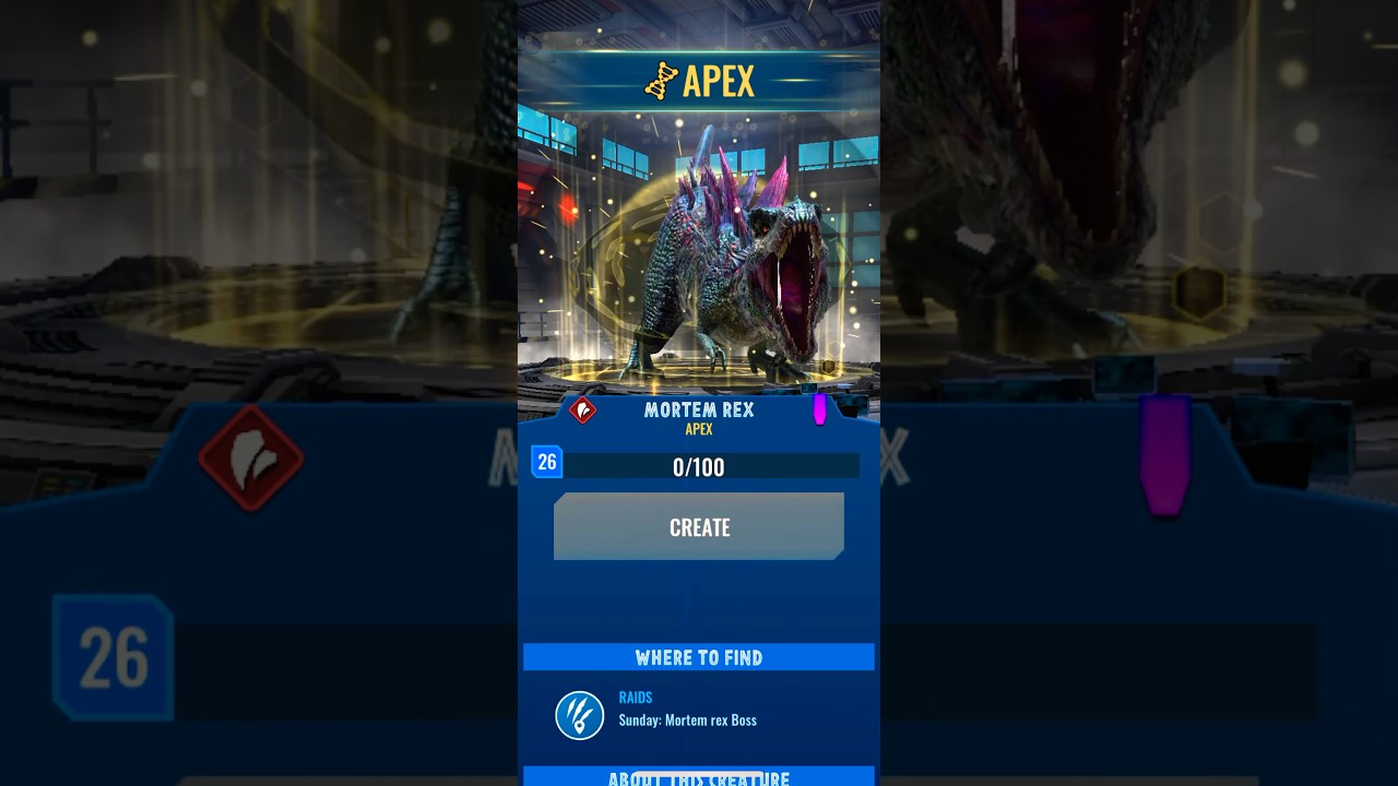 Behold finally unlocking my first fierce apex creature is the Mortem ...