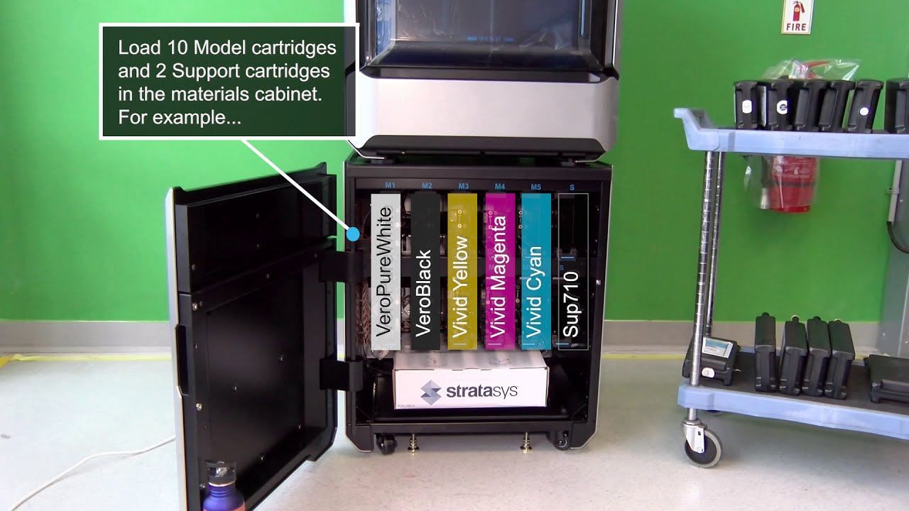Stratasys Academy | J55: Initial Loading of Material Cartridges - YouTube