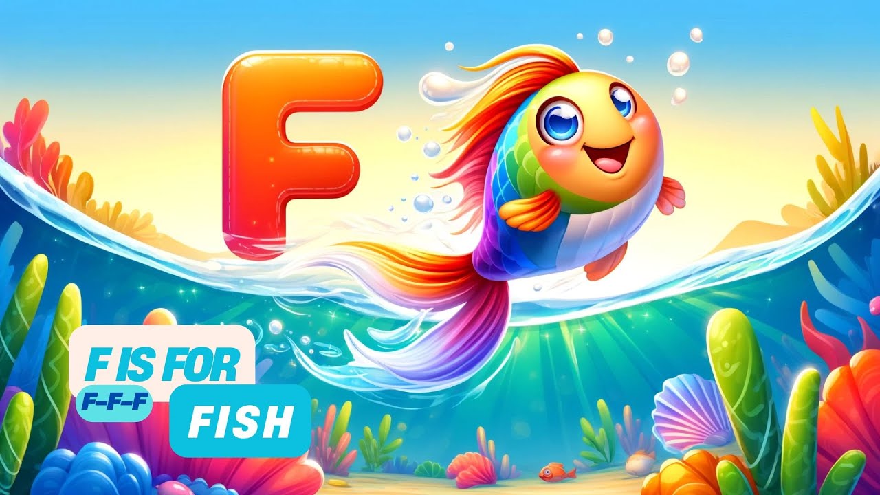 F is for Fish - Fun Alphabet Song for Kids | Learn Phonics & the Letter ...