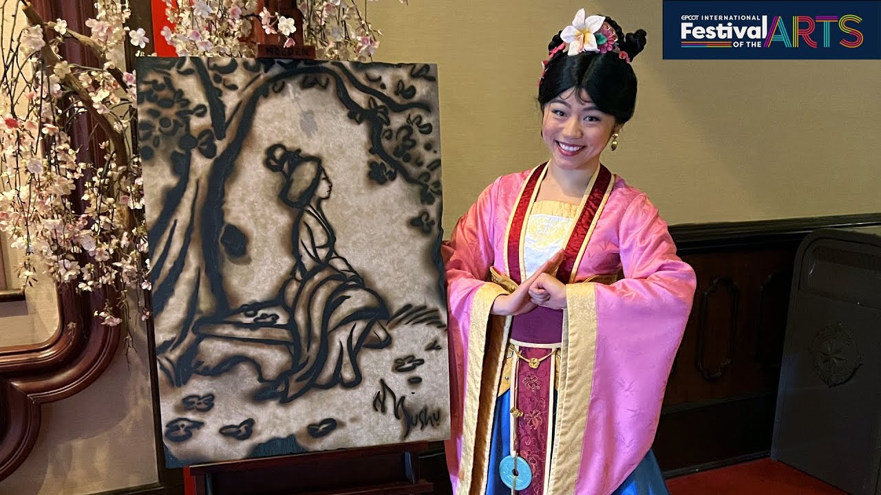 Mulan Tells Us About Mushu's Painting; Mushu & Cri-Kee Chalk Art at ...