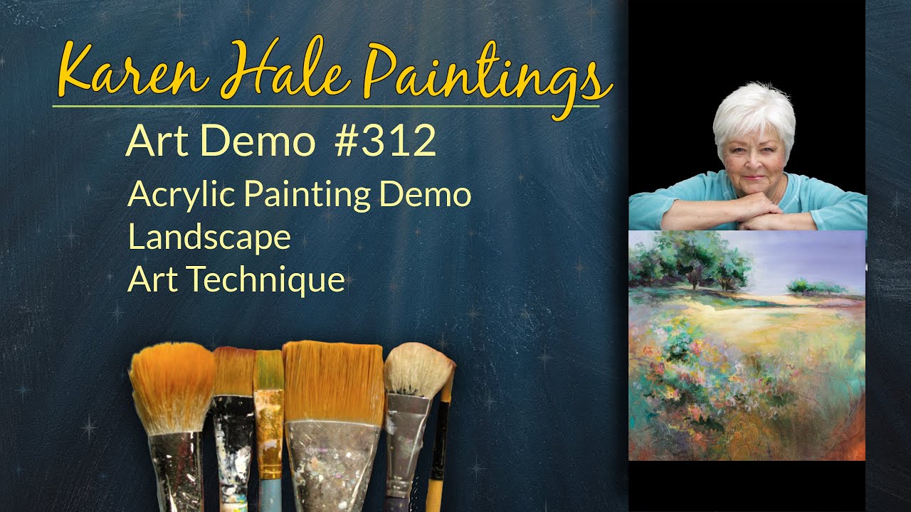 Landscape Acrylic Painting In Progress, Art Technique, Demo #312 - YouTube
