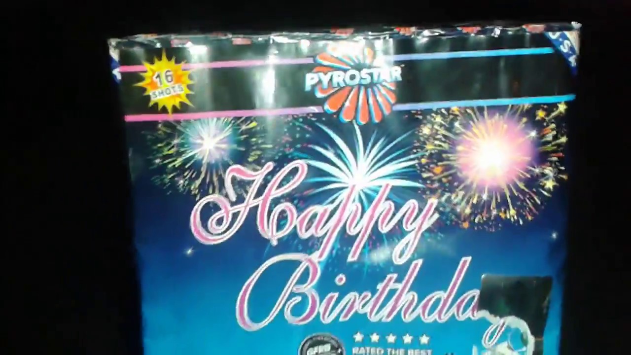 Happy birthday pyro star red apple fireworks - YouTube