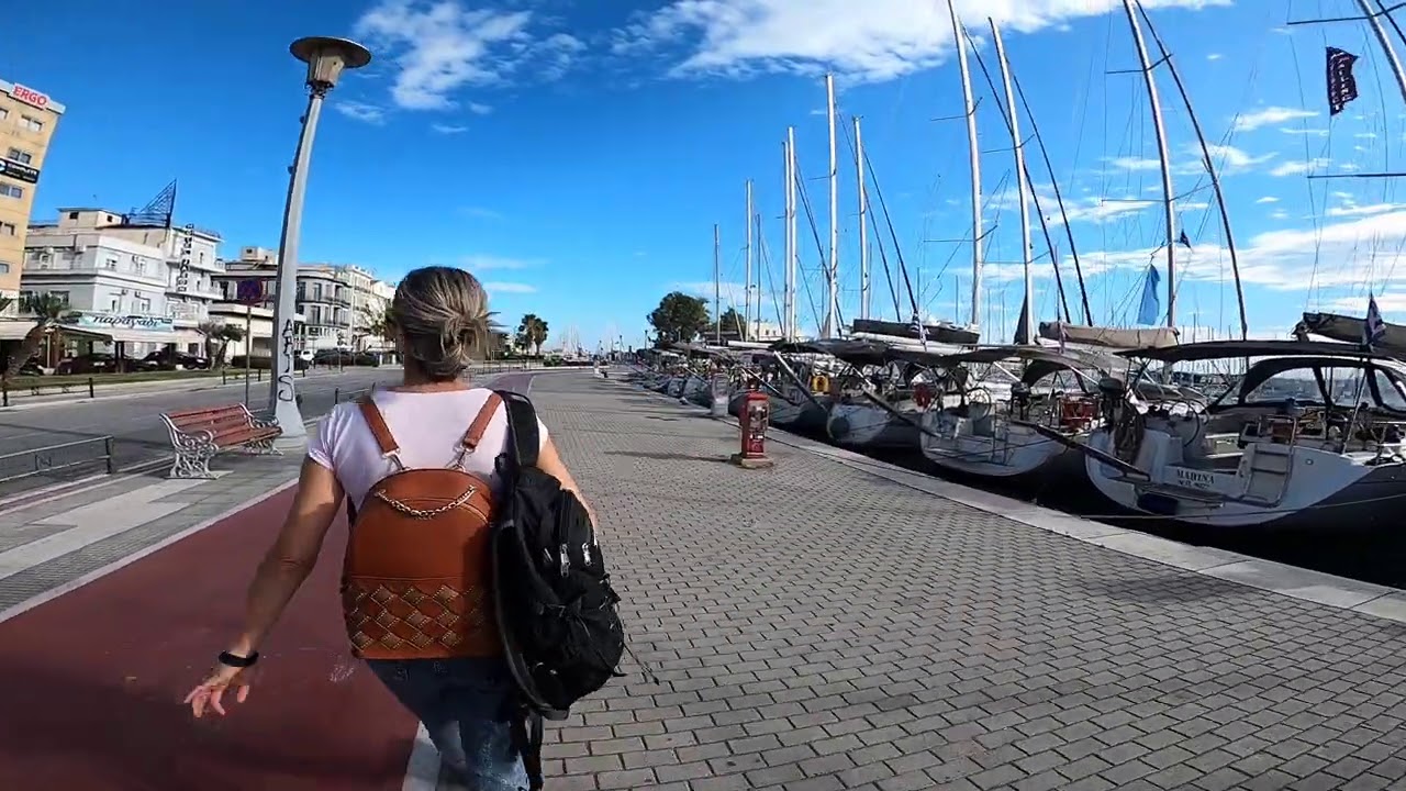 Volos city - port walking tour (Greece 2020) - YouTube