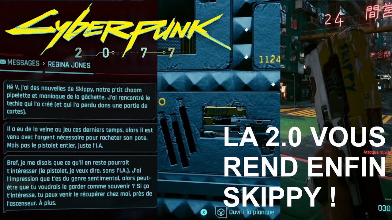 Cyberpunk 2077 2.0 Le patch vous rend Skippy ! Fini le trou dans le mur ...