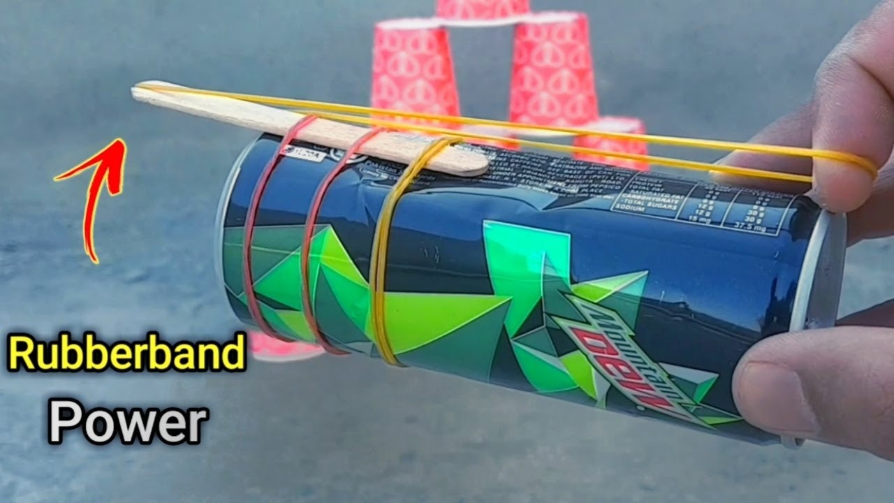 Rubberband Gun Making | how to make launch a rubber band | DIY ...