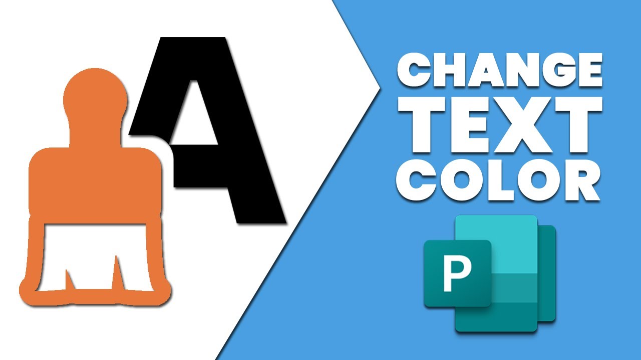 How to change text color in Microsoft publisher - YouTube