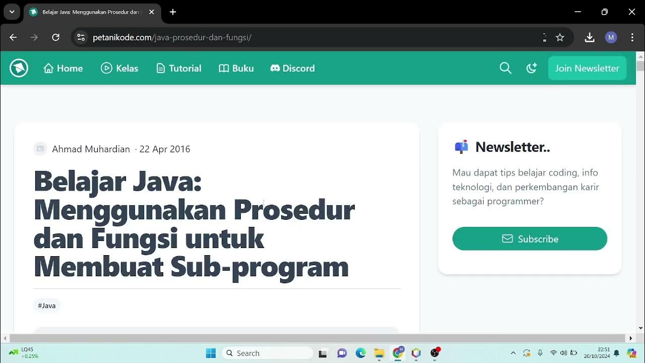 Fungsi dan Class dengan Modular Java - YouTube