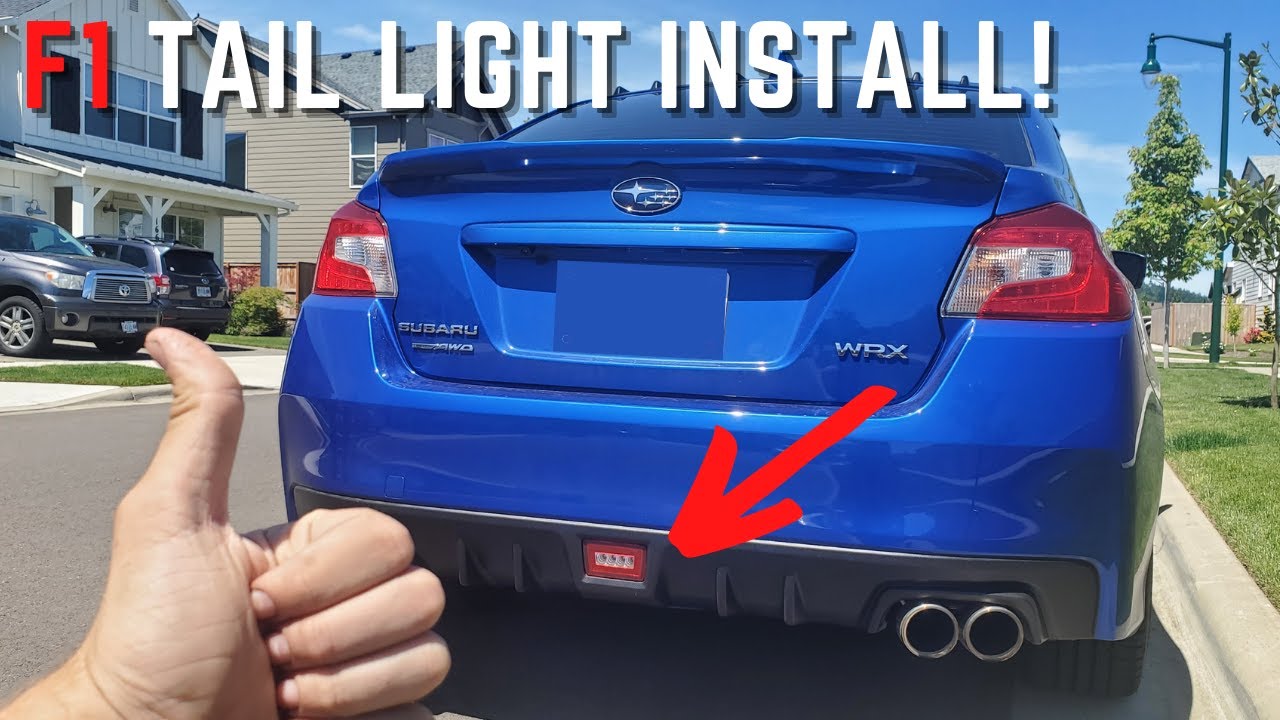 Installing a F1 tail light on my WRX! - YouTube